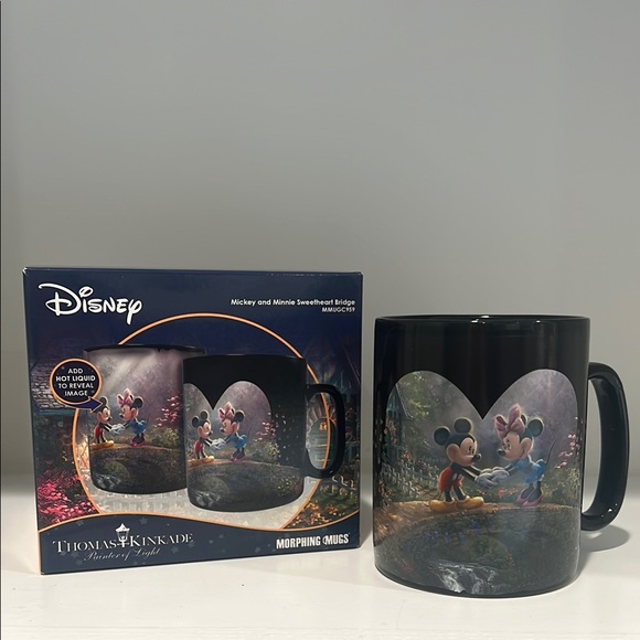 Disney | Dining | Disney Mickey Mouse Thomas Kinkade Black Morphing Mug ...